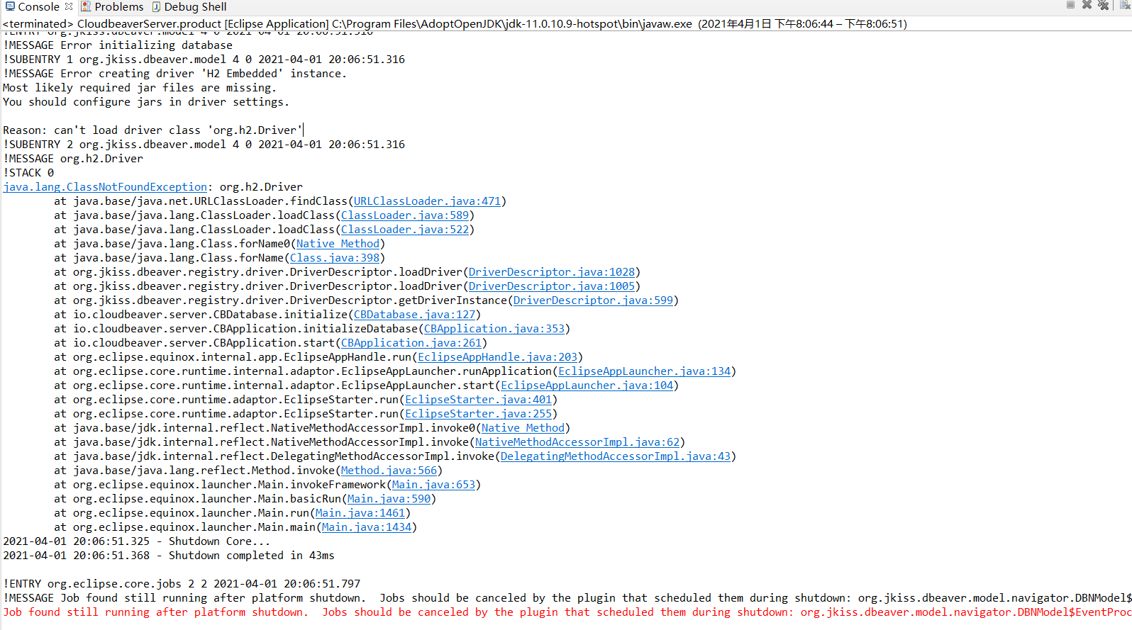 run cloudbeaver in eclipse appear error · Issue #331 · dbeaver/cloudbeaver · GitHub