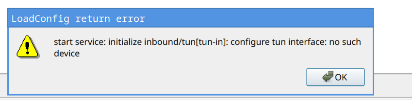singbox + reality: start service: initialize inbound/tun[tun-in]: configure tun interface: no ...