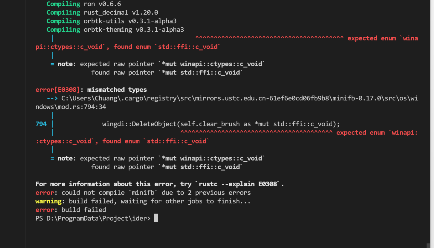 Cannot run on Rust 2021 edition · Issue #477 · redox-os/orbtk · GitHub