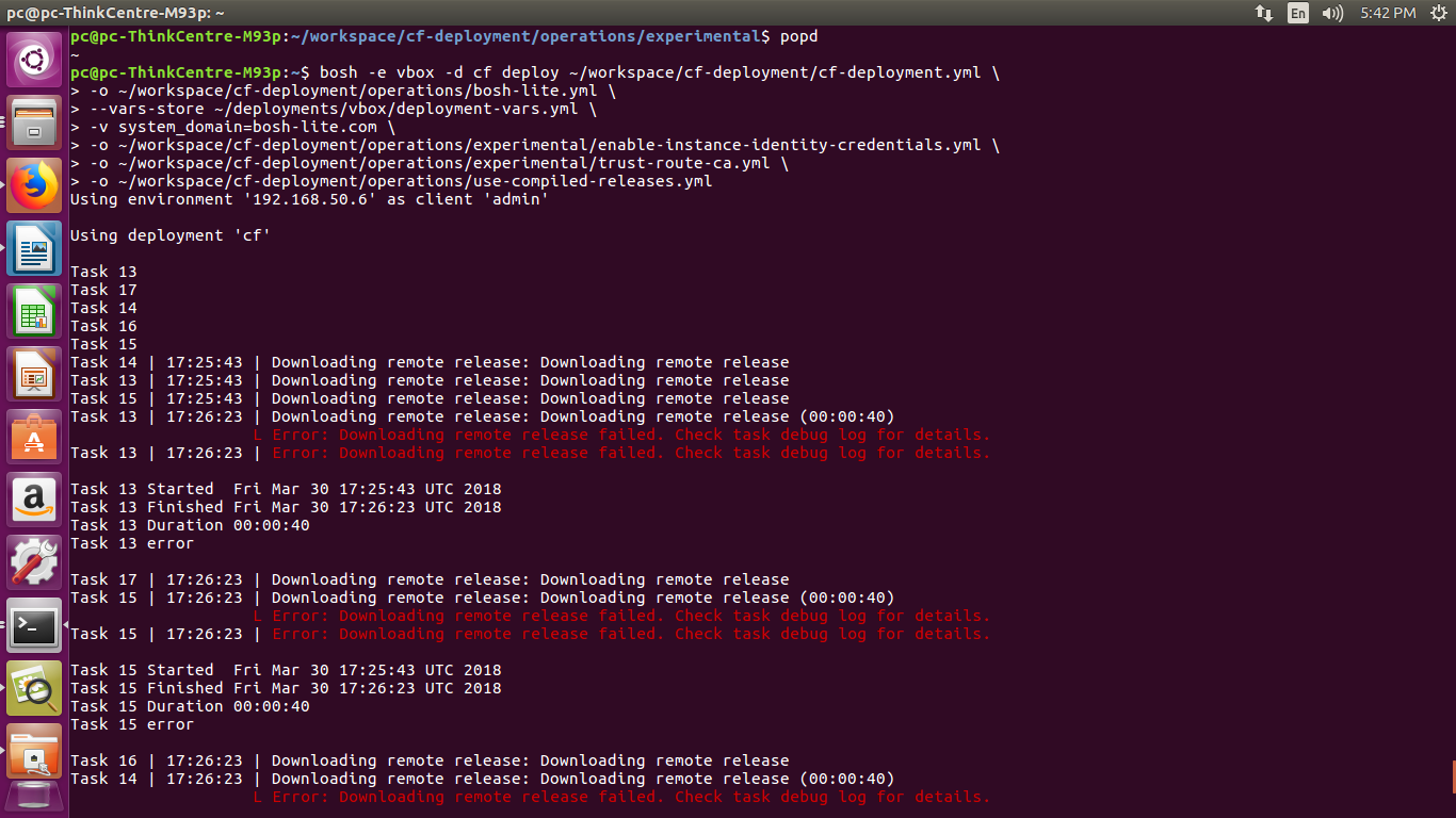 Cf deployment error · Issue #1925 · cloudfoundry/bosh · GitHub