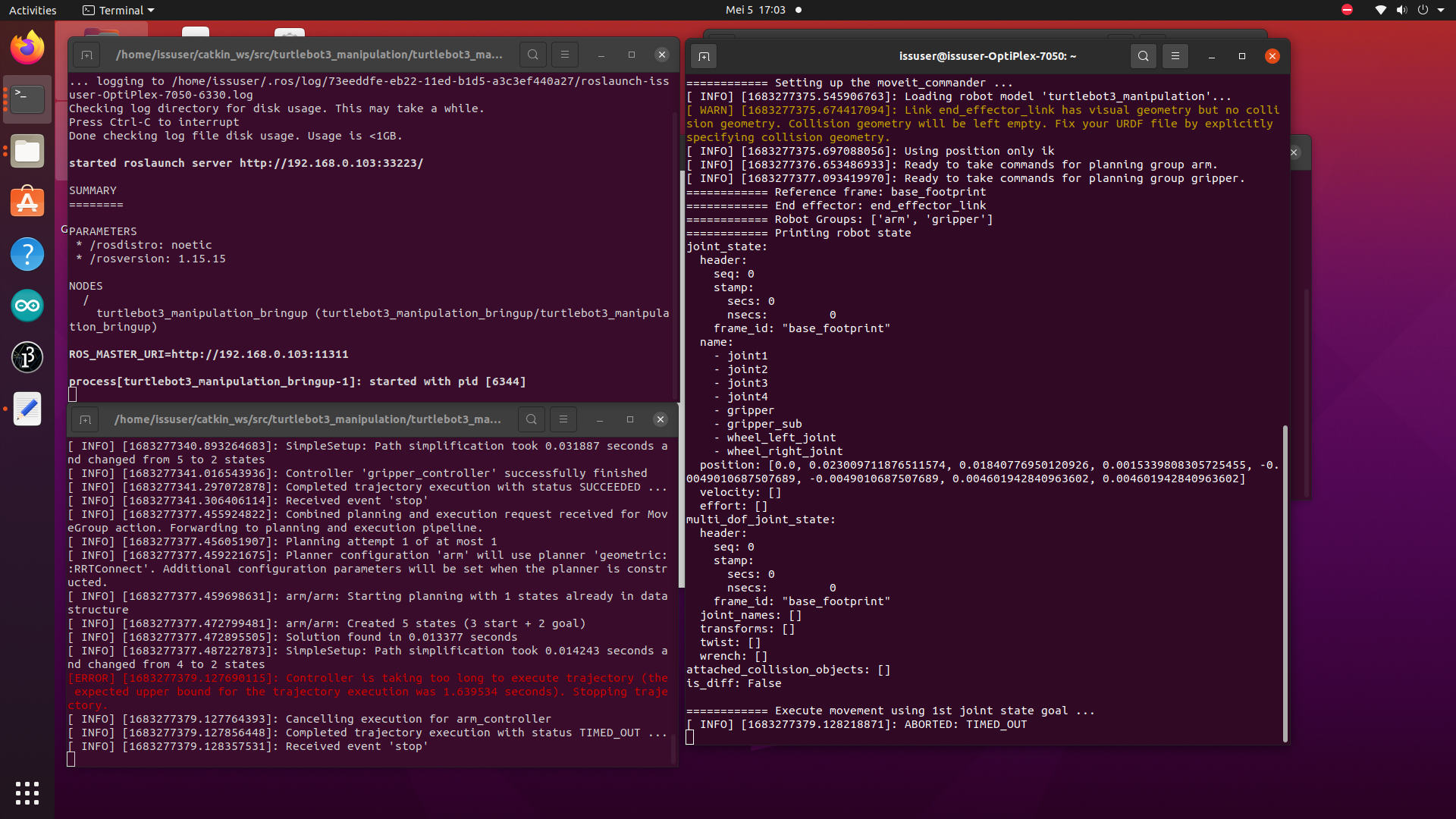 Controller Is Taking Too Long To Execute Trajectory The Expected Upper Bound For The Trajectory 9620