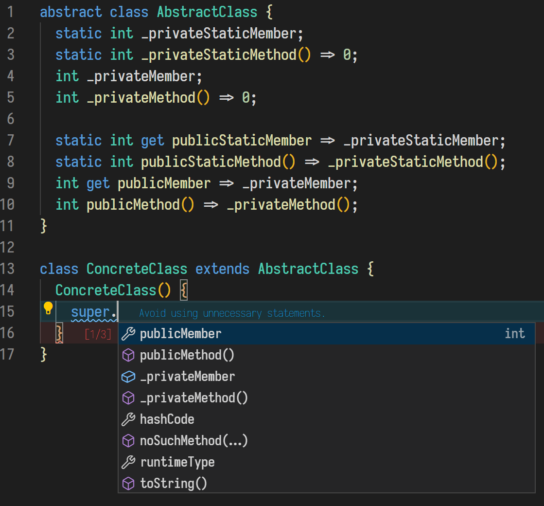 Intellisense showing private members outside class · Issue #2495 · Dart ...