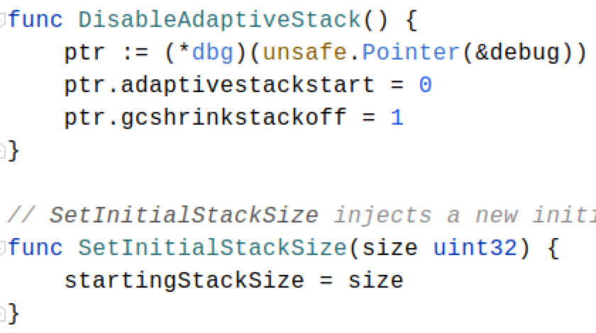 runtime: average stack size is not a fit for every application · Issue ...