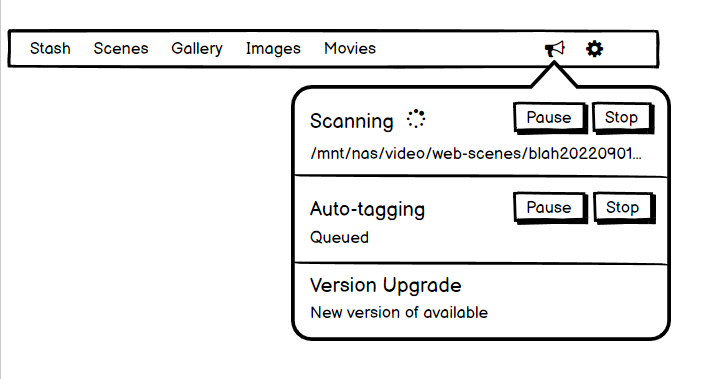 [Feature] Move task queue to a nav bar icon popover · Issue #2871 · stashapp/stash · GitHub
