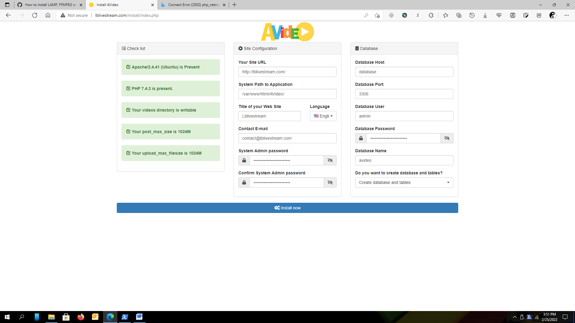 Connect Error (2002) php_network_getaddresses: getaddrinfo failed: Temporary failure in name ...