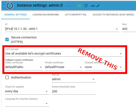 Remove HTTP certificate options. All that is required is one 'Use HTTPS' option. · Issue #2123 ...