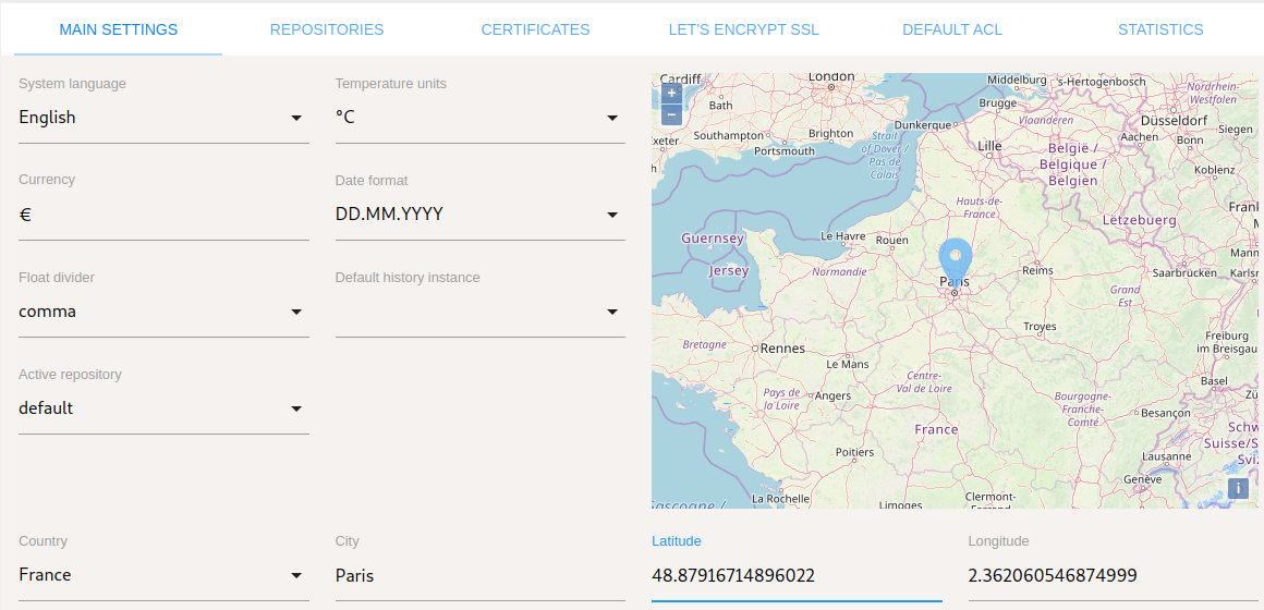 Make system_latitude & system_longitude (& other config values ...
