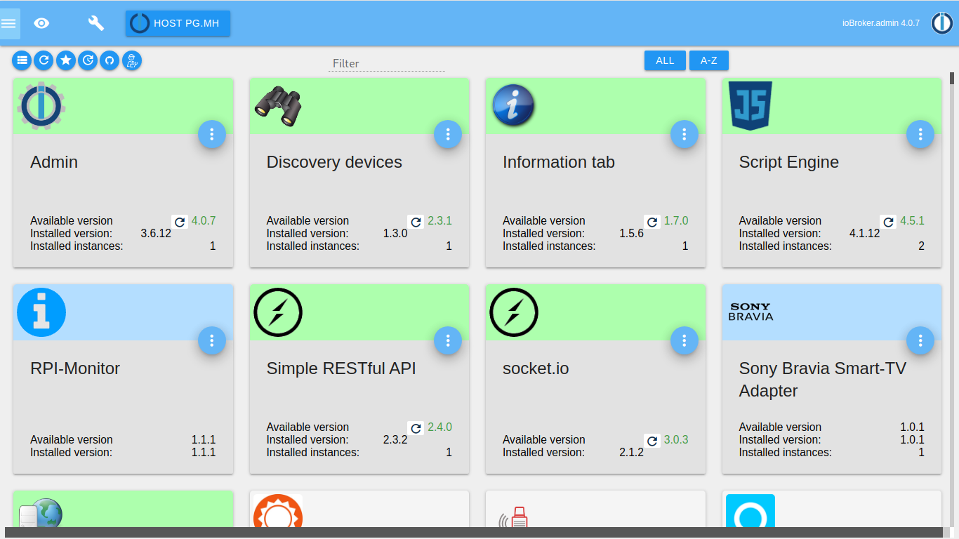 Admin 'Adapters' page does not show correct version info · Issue #548 · ioBroker/ioBroker.admin ...