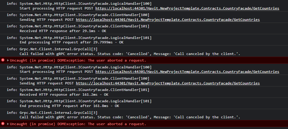 [hxgrid] Uncaught In Promise Domexception The User Aborted A Request · Issue 441 · Havit