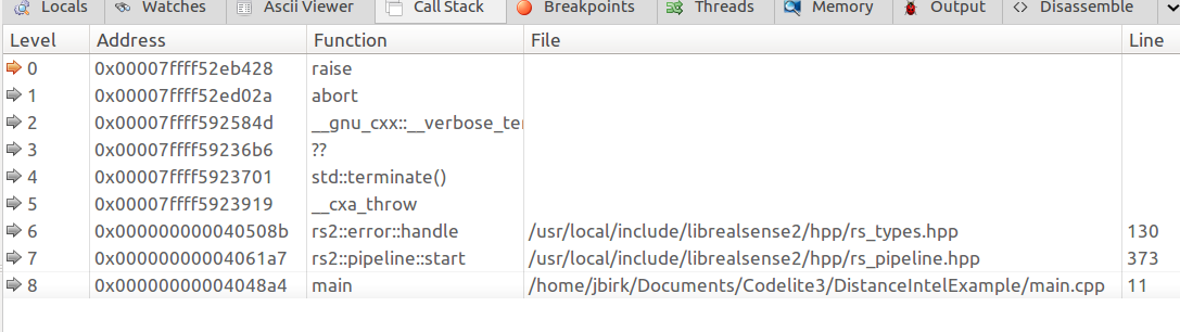 Getting Call Stack for Multiple C++ Programs - sometimes after program ...