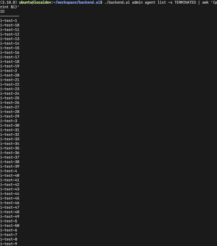 Piping the output of agent list command only returns up to 20 entries · Issue #677 · lablup ...