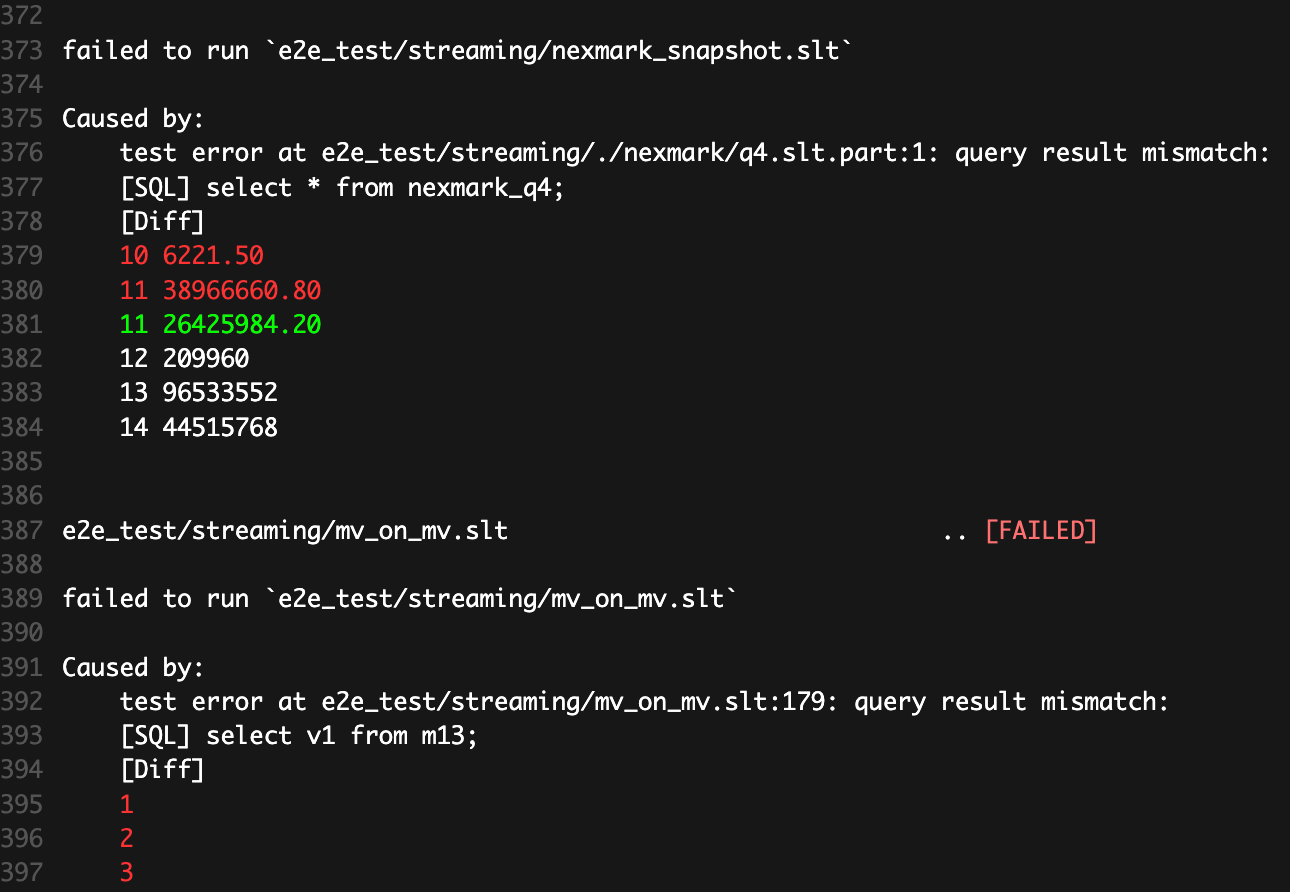 bug: several queries result mismatch under parallel e2e · Issue #4857 · risingwavelabs ...