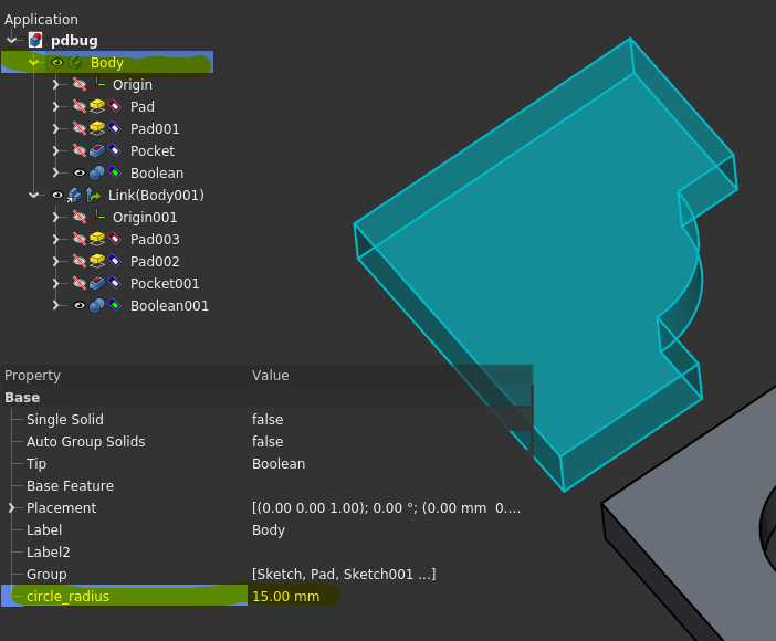 incorrect geometry with variant links of PartDesign bodies · Issue #813 · realthunder/FreeCAD ...