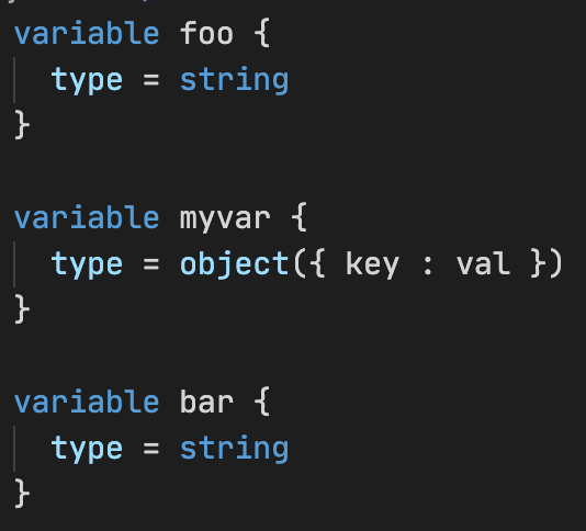 Equals Symbol In Variable Type Literals Breaks Syntax Highlighting · Issue 391 · Hashicorp 0475