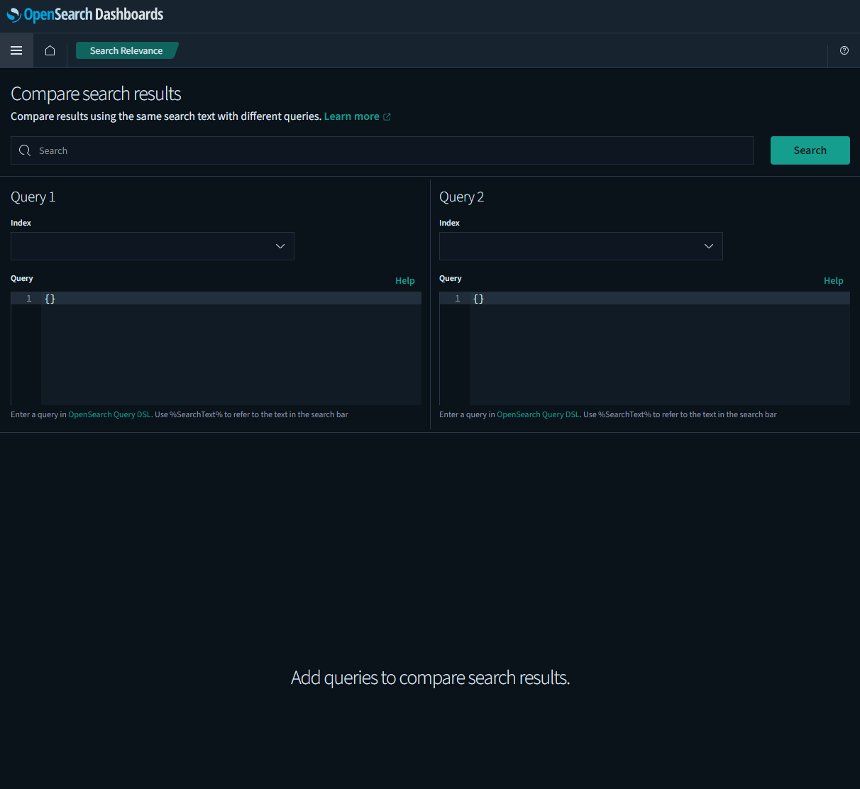 (OUI Next Theme) Search Relevance · Issue #257 · opensearch-project/dashboards-search-relevance ...