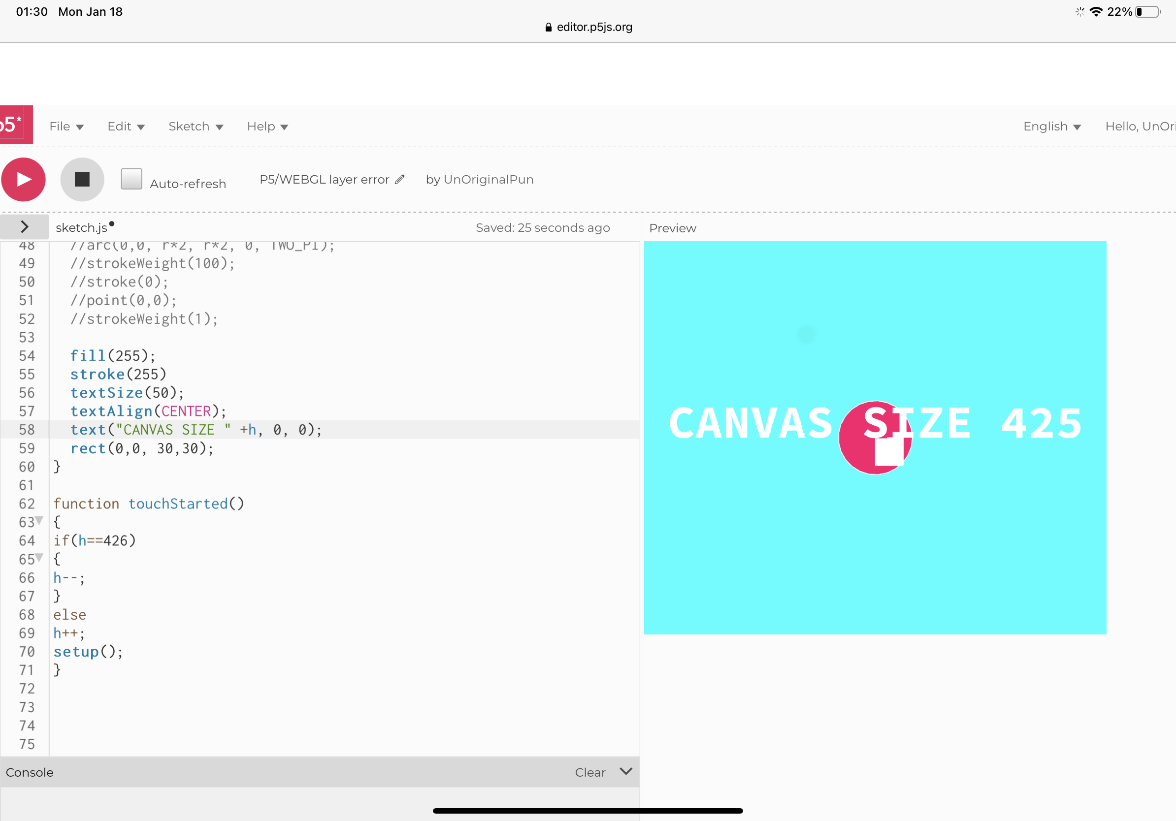 Canvas Layers incorrect with different heights using WEBGL · Issue #5015 · processing/p5.js · GitHub