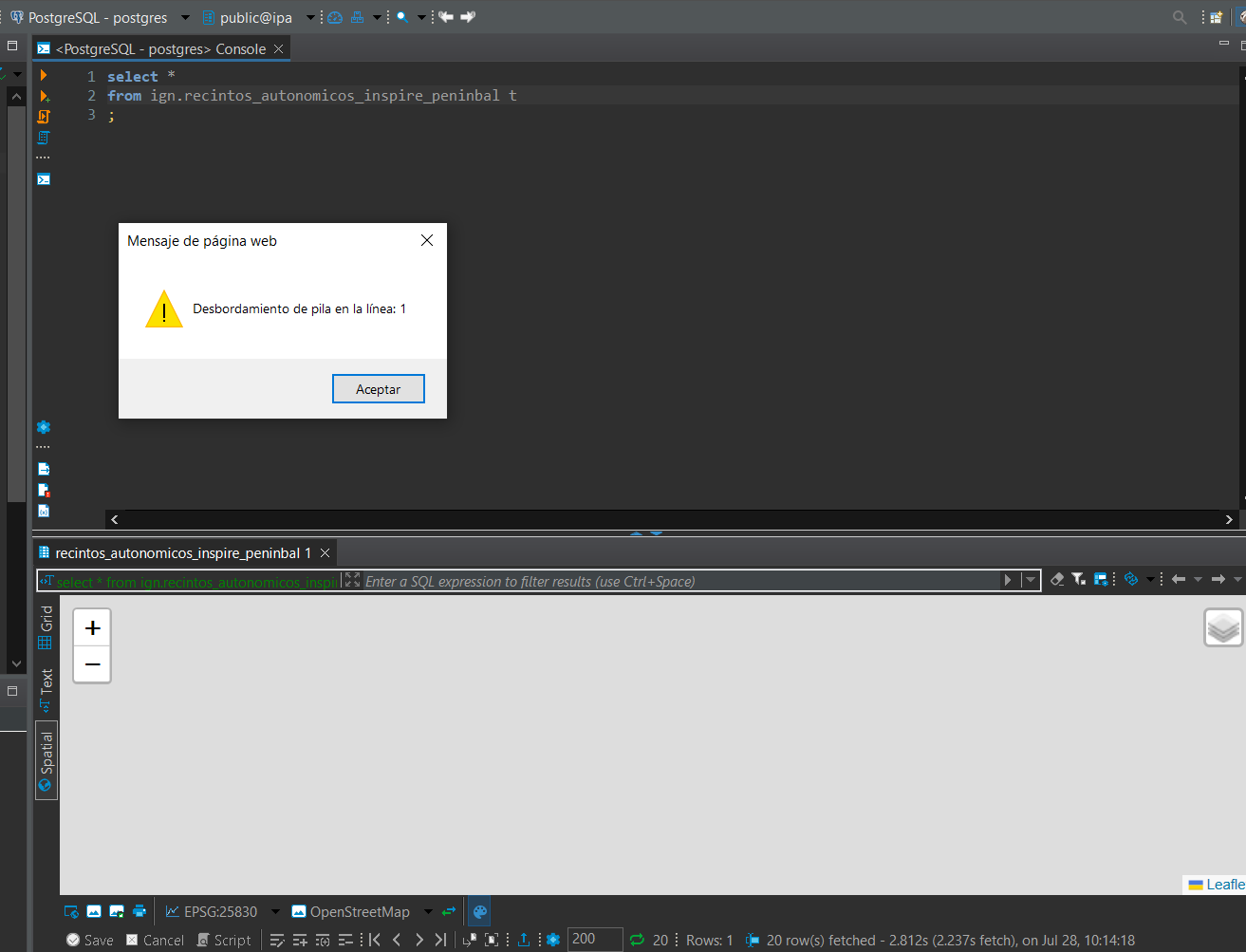 Stack overflow while viewing GIS data with too many geometries · Issue #17082 · dbeaver/dbeaver ...