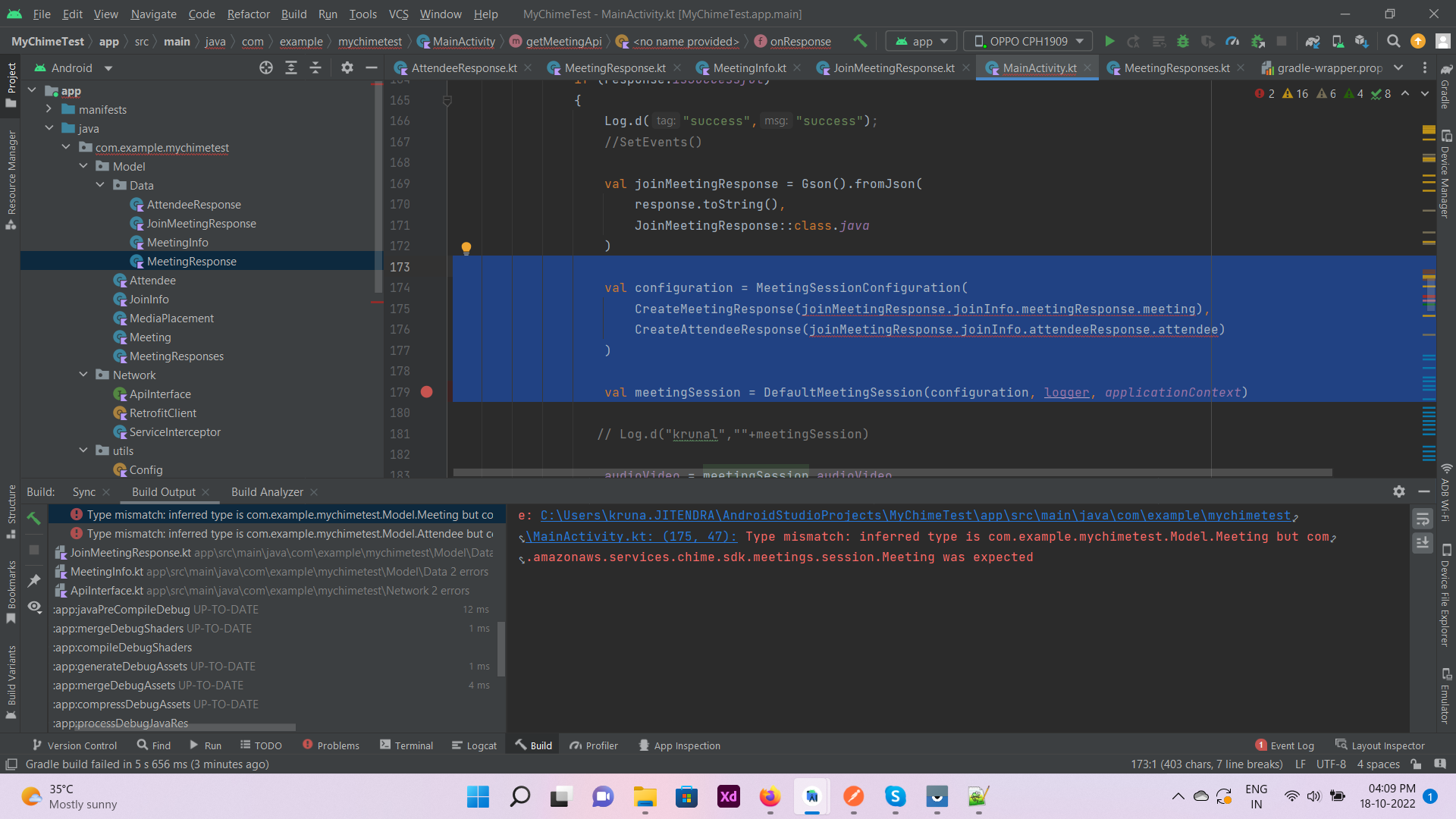 MeetingSessionConfiguration Not working · Issue #511 · aws/amazon-chime-sdk-android · GitHub