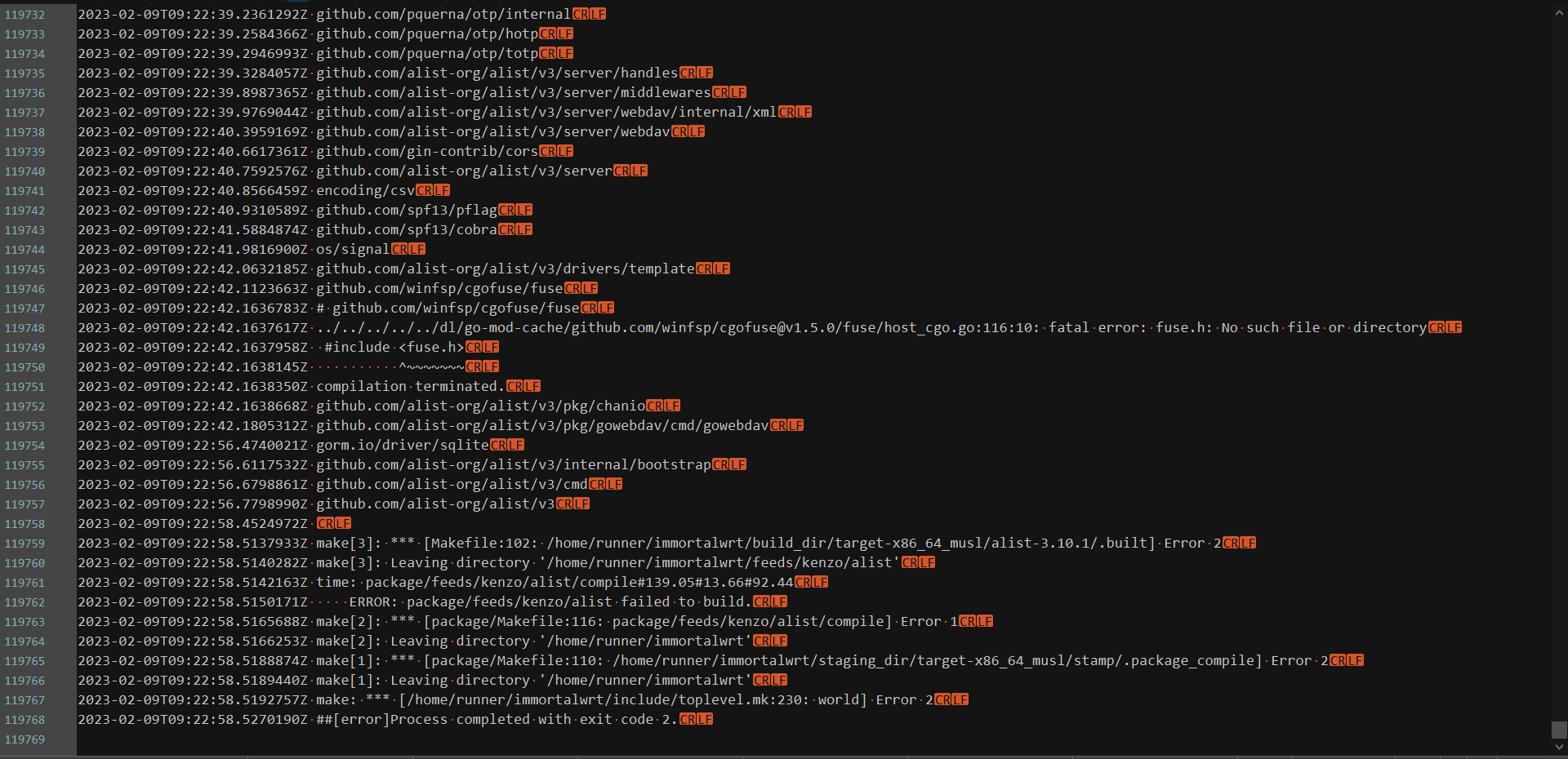 alist编译错误 · Issue #363 · kenzok8/openwrt-packages · GitHub