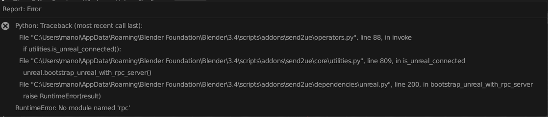 Send to Unreal - Could not find an open Unreal Editor instance after Pushing Assets once (Mac ...