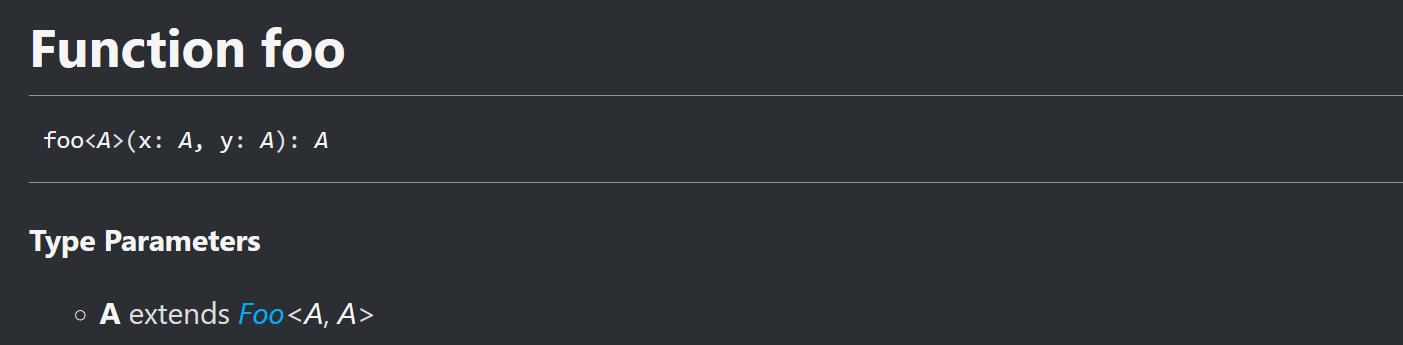 Extra type parameter in output when documenting types with self-referential `extends` clauses ...