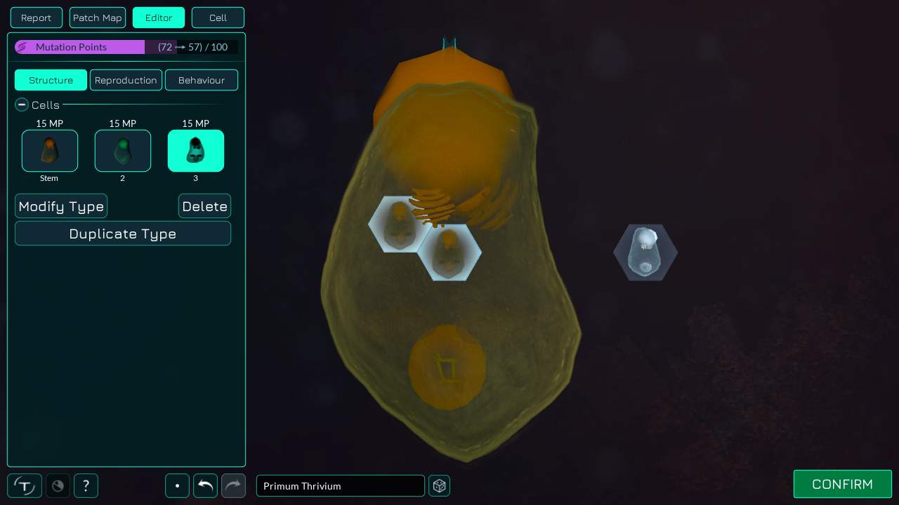 After editing the membrane colour of multiple cell types and confirming ...