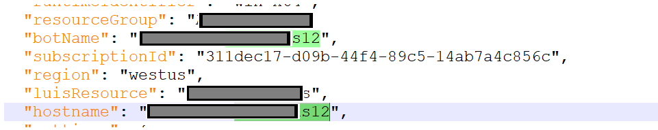 Publish to WebApp Bot with LUIS fails with error - "Failed to parse azure account information ...