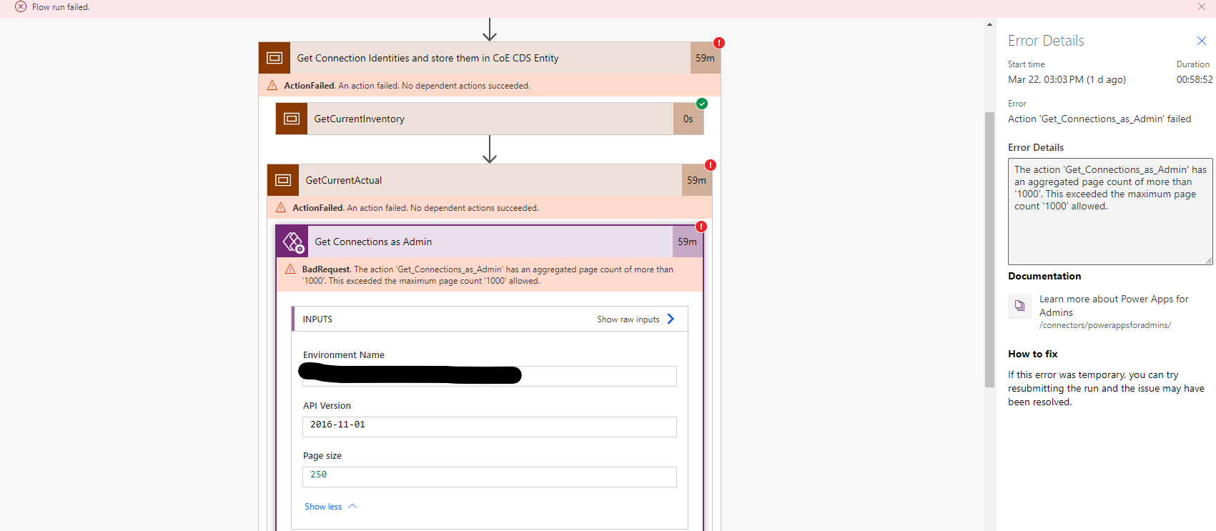 Coe Starter Kit Bug Admin Sync Template V3 Connection Identities Failed · Issue 5092