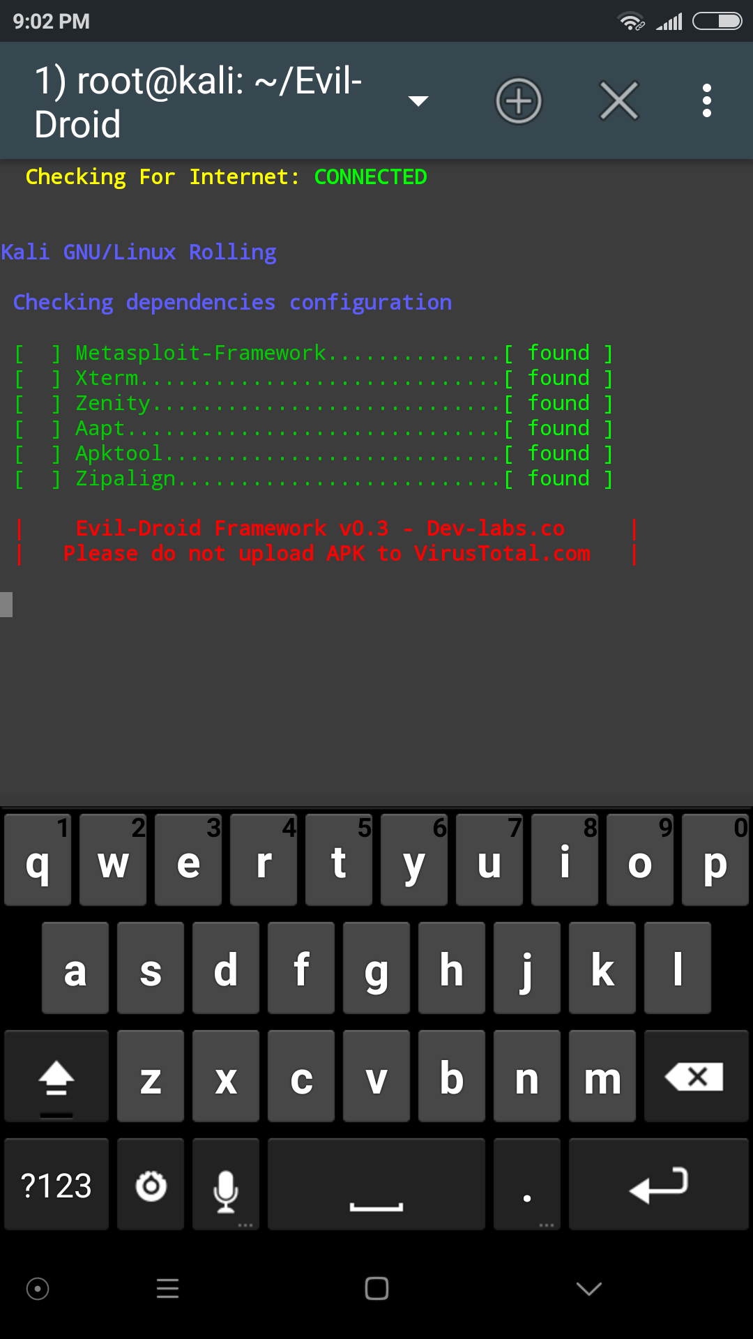 Evil droid automatically close · Issue #16 · M4sc3r4n0/Evil-Droid · GitHub