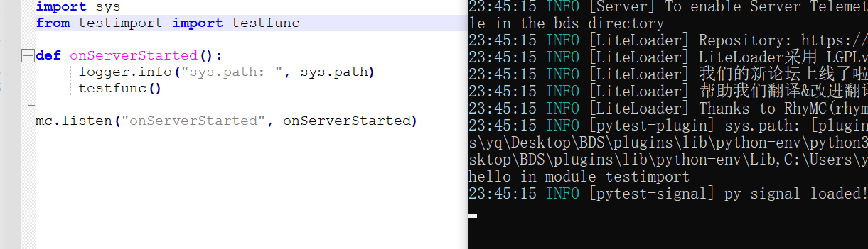 LLSE Python 将插件源码目录加入模块搜索路径 · Issue #1136 · LiteLDev/LeviLamina · GitHub