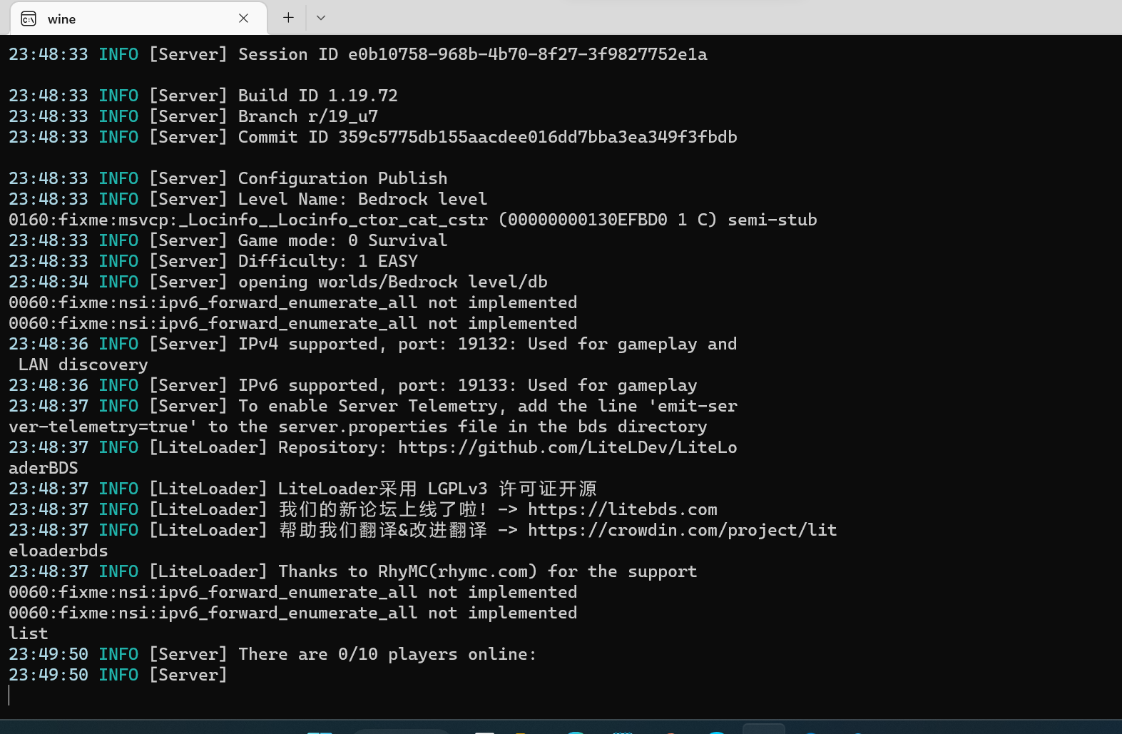 Can not load Python Engine on Wine · Issue #1160 · LiteLDev/LeviLamina · GitHub