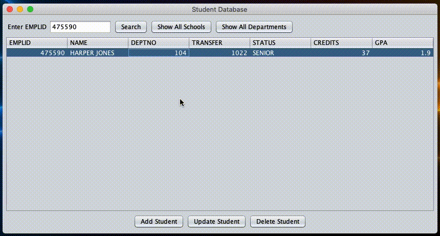 GitHub - VNestor/StudentDatabase: A CRUD desktop application built with ...