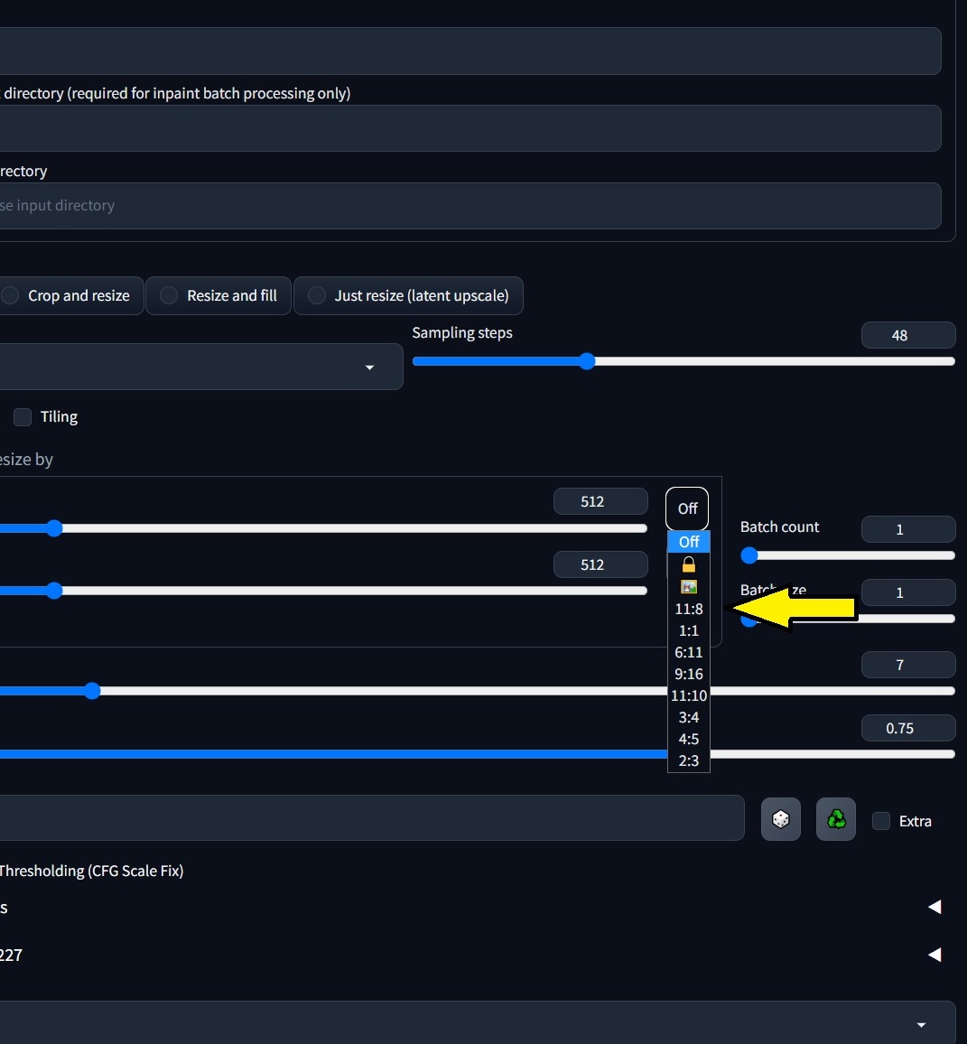 [Bug] - Unable to add 8:11 as an Aspect Ratio to the drop-down / Keeps reverting to 11:8 ...