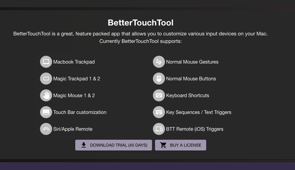 Info mistake: BetterTouchTool is not a free App · Issue #967 · jaywcjlove/awesome-mac · GitHub