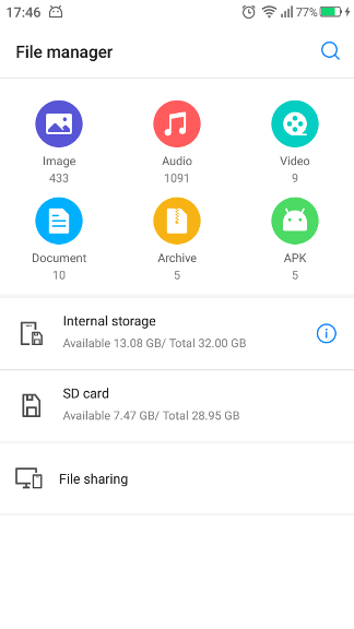 Access a file through the category section. · Issue #95 · SimpleMobileTools/Simple-File-Manager ...