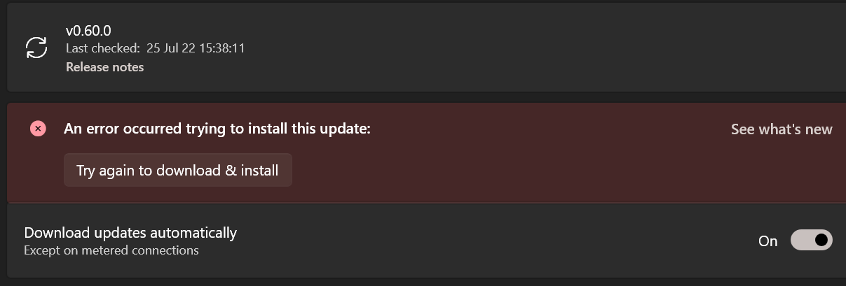 Automatic Update Doesnt Work Winver 20h2 Powertoys Versions 23