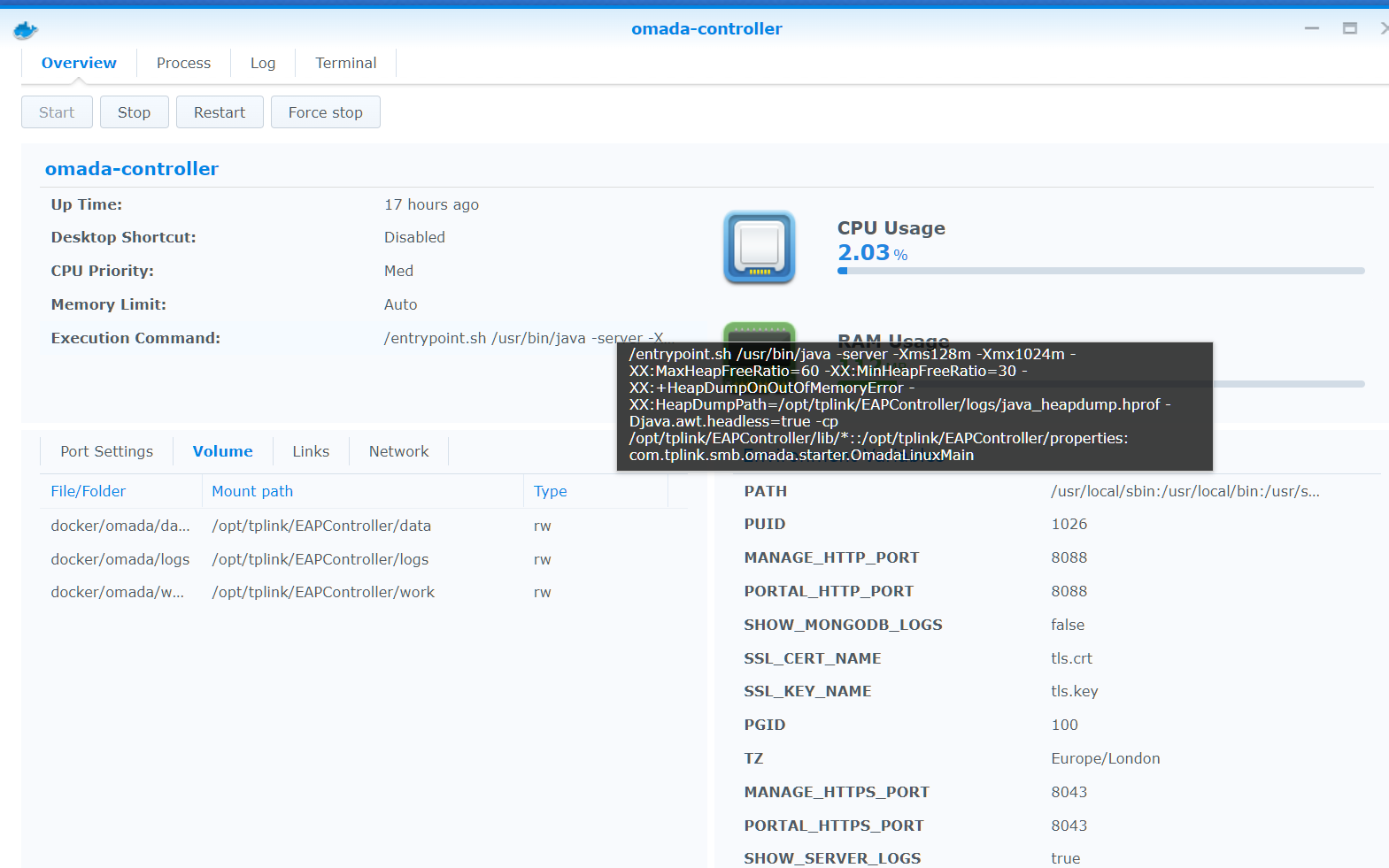 Stops · Issue #227 · mbentley/docker-omada-controller · GitHub