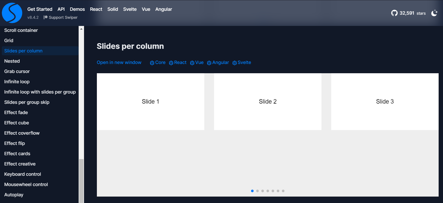 Demo for slidesPerColumn broken? · Issue #269 · nolimits4web/swiper-website · GitHub