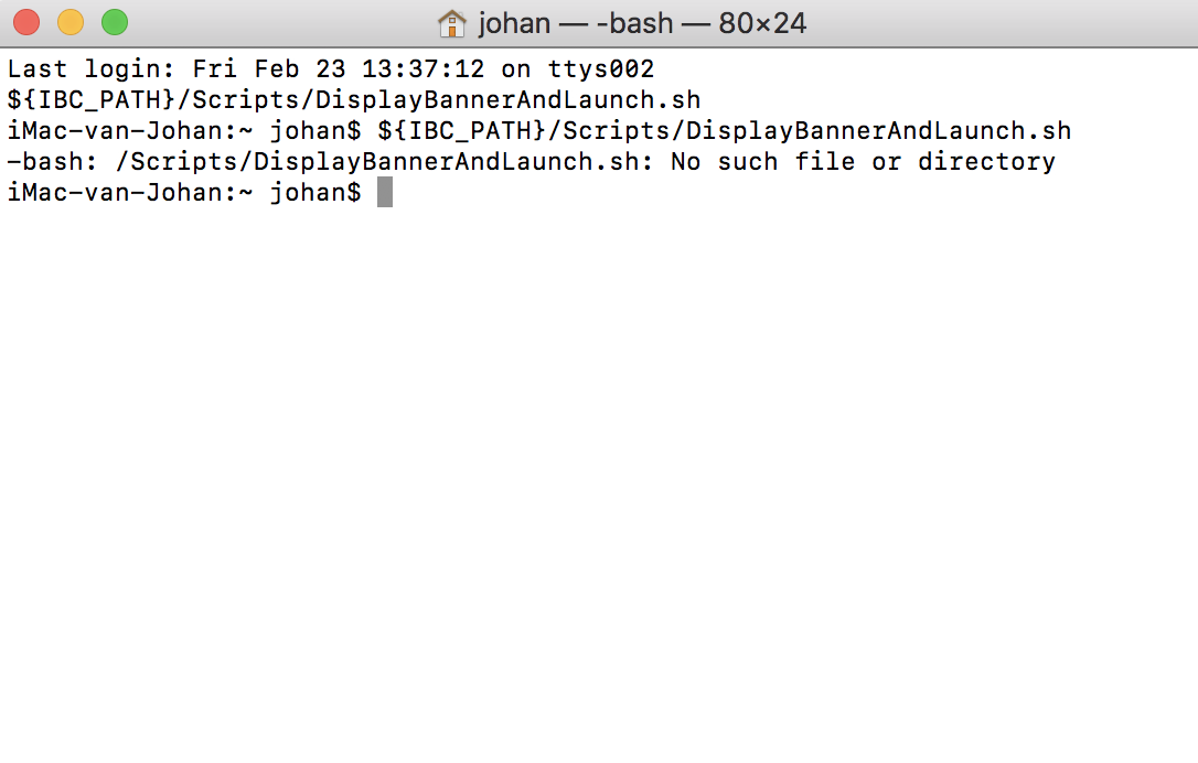 -bash: /Scripts/DisplayBannerAndLaunch.sh: No such file or directory · Issue #178 · ib ...