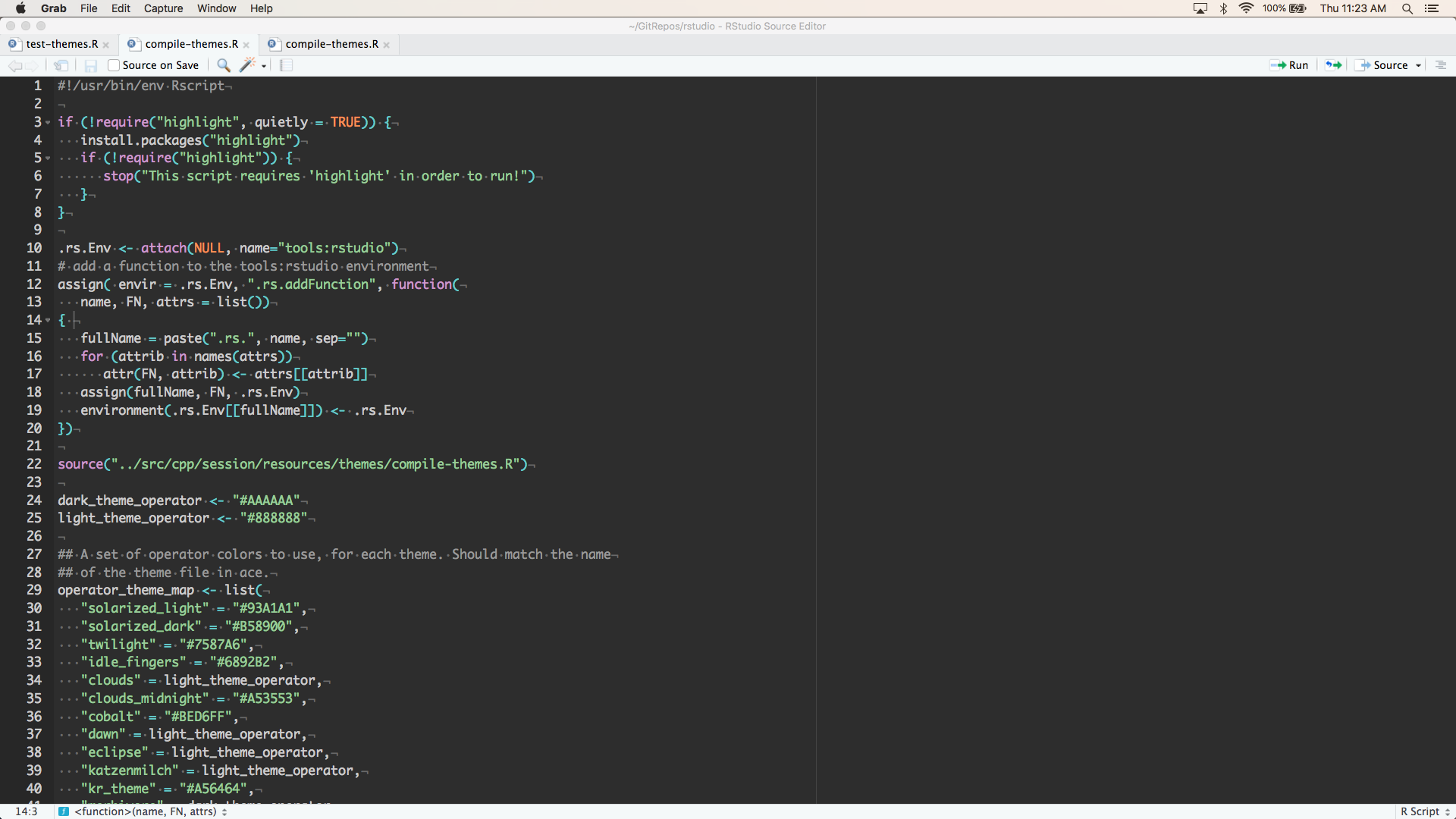 RStudio theme resets to light after changing UI setting · Issue #2803 ...