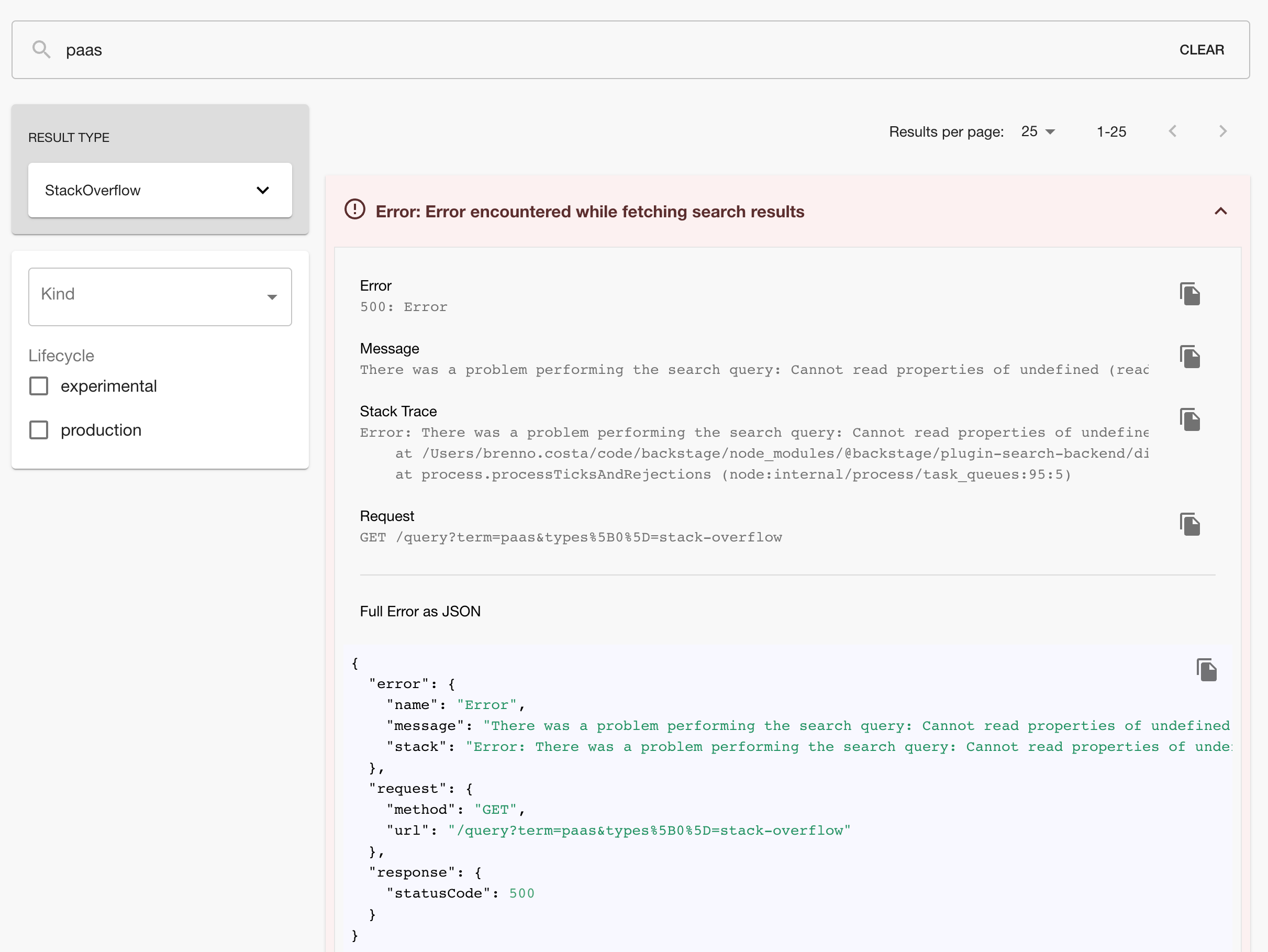 🐛 Bug Report Stackoverflow Plugin There Was A Problem Performing The Search Query · Issue 