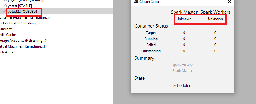 Intellij Spark On Adl The Cluster State Show Unknown On View Cluster Status Window · Issue 3796
