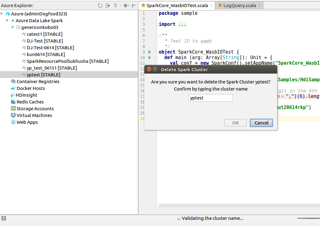 Intellij Spark On Adl The Intellij Will Stuck When Delete Cluster · Issue 1717 · Microsoft