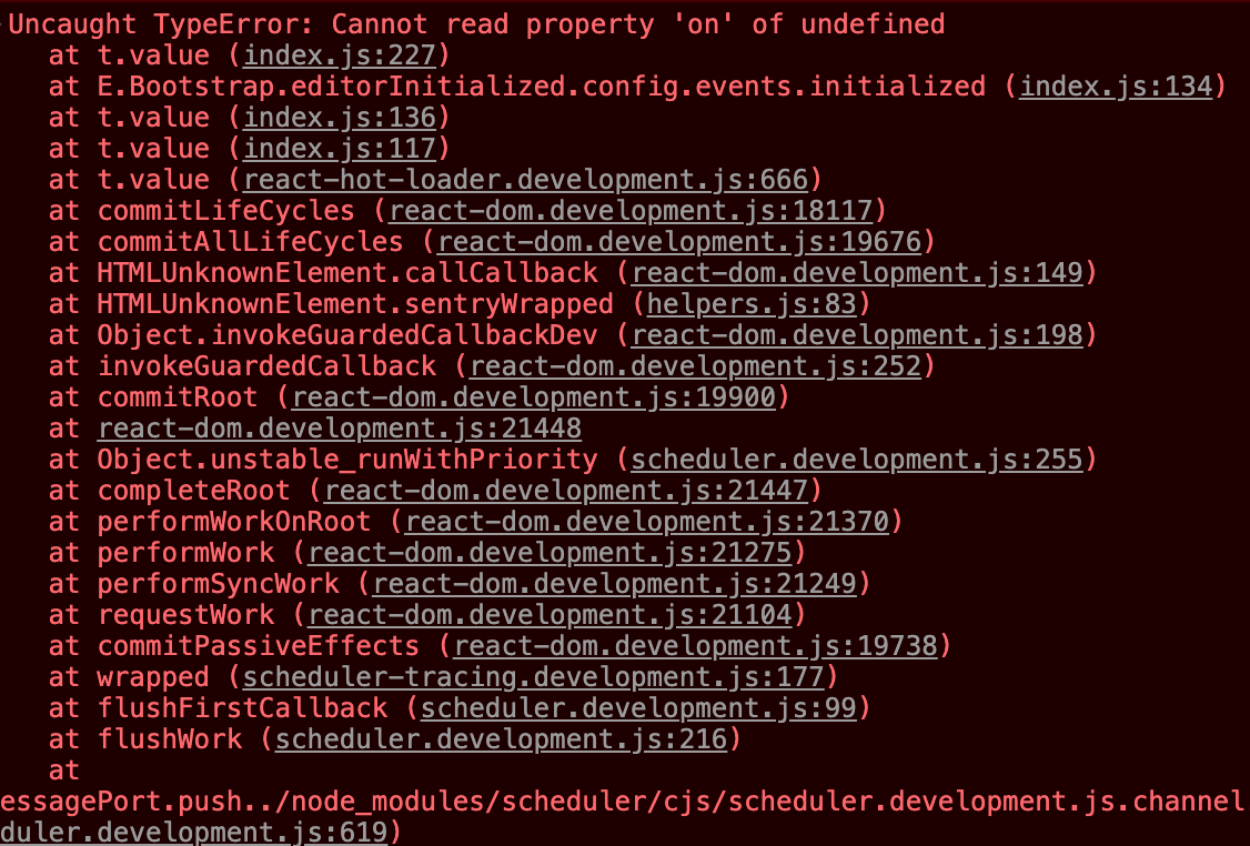 Uncaught Typeerror Cannot Read Property On Of Undefined · Issue 185 · Froalareact Froala 5986