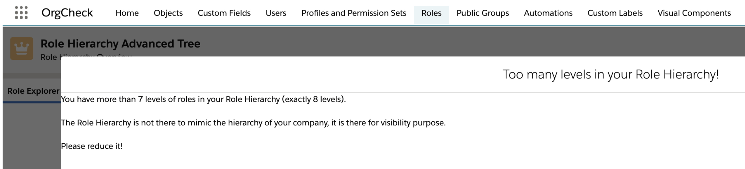 Add the number of level for each node and the max level for all role hierarchy · Issue #75 ...