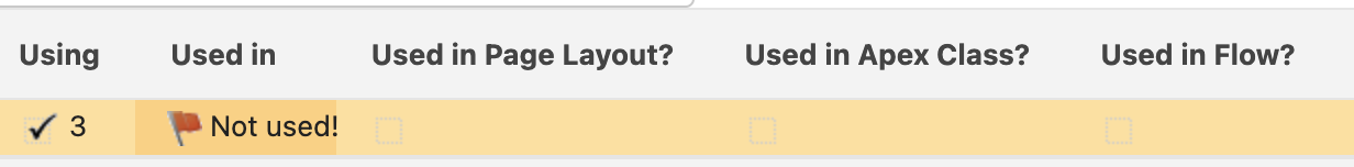 Custom Fields incorrectly listed as not used · Issue #198 · SalesforceLabs/OrgCheck · GitHub