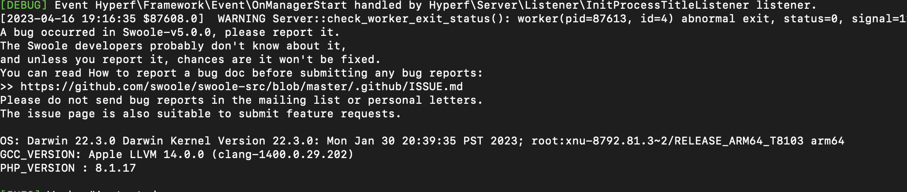 Server Check Worker Exit Status Worker Pid 89131 Id 4 Abnormal Exit Status 0 Signal 11 A