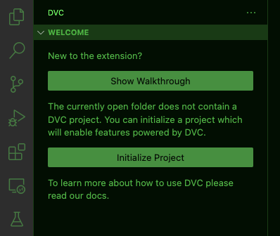 Setup the Workspace does not work. · Issue #2660 · iterative/vscode-dvc · GitHub