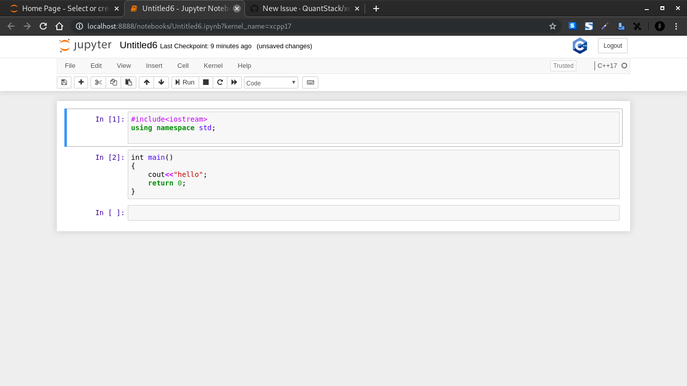 Not Showing OutPut · Issue #280 · jupyter-xeus/xeus-cling · GitHub