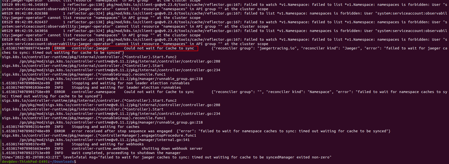 Namespace controller try to watch on non-cluster wide mode · Issue ...